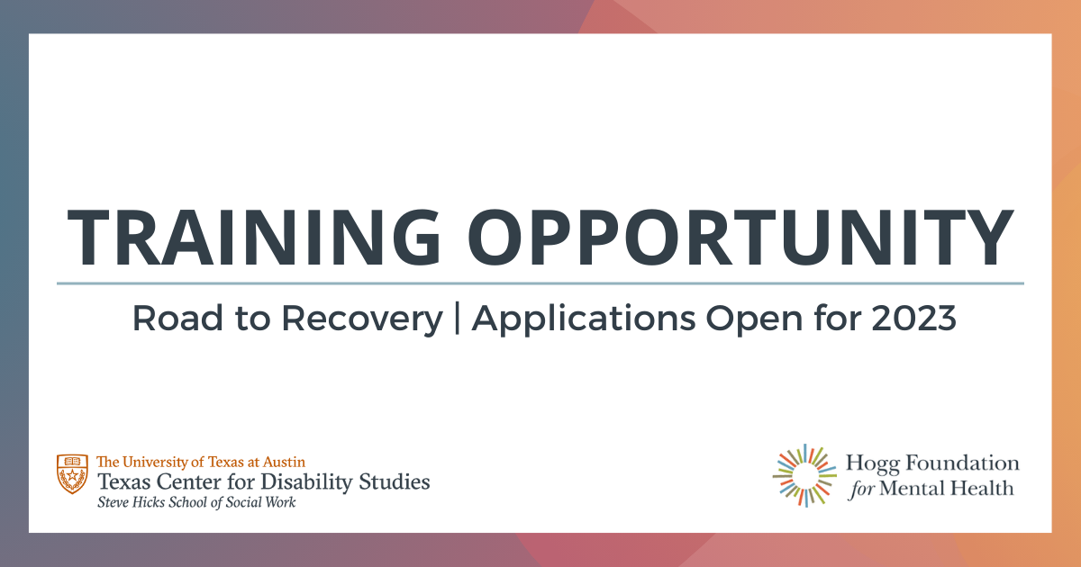 Training Opportunity - Road to Recovery Applications Open - TCDD
